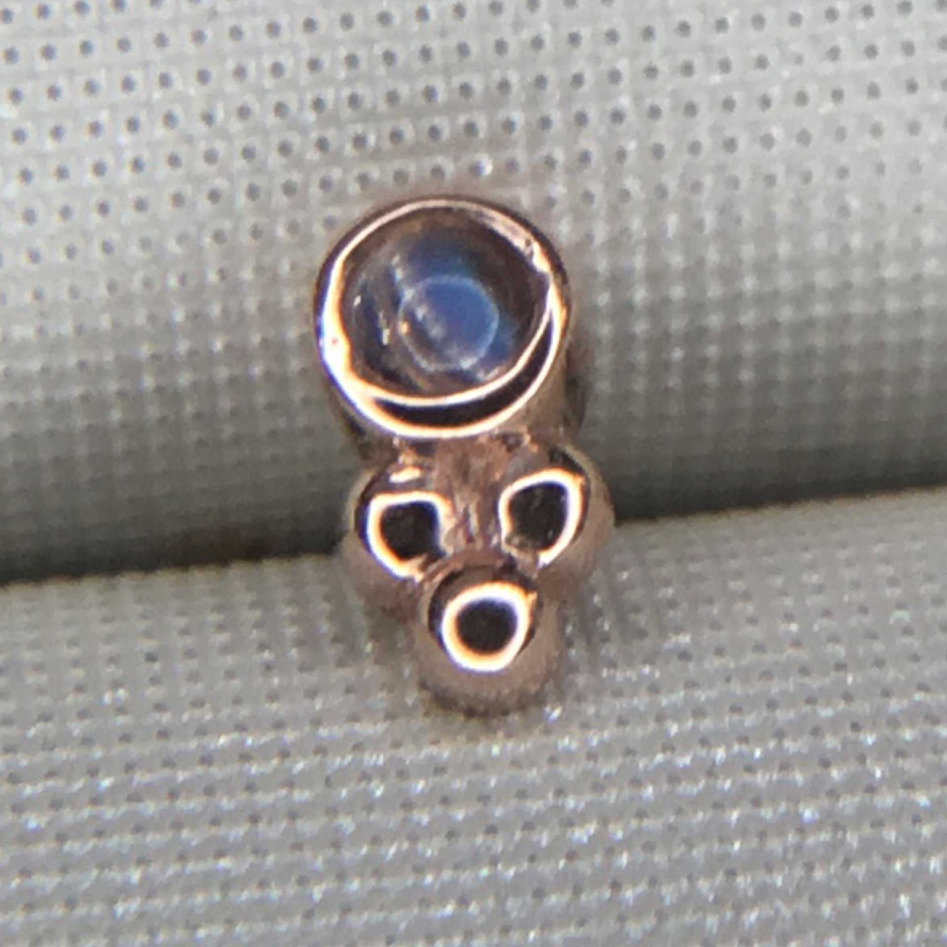 Round Bezel With Tri Bead Accent rainbow moonstone RG BVLA Threadless ...